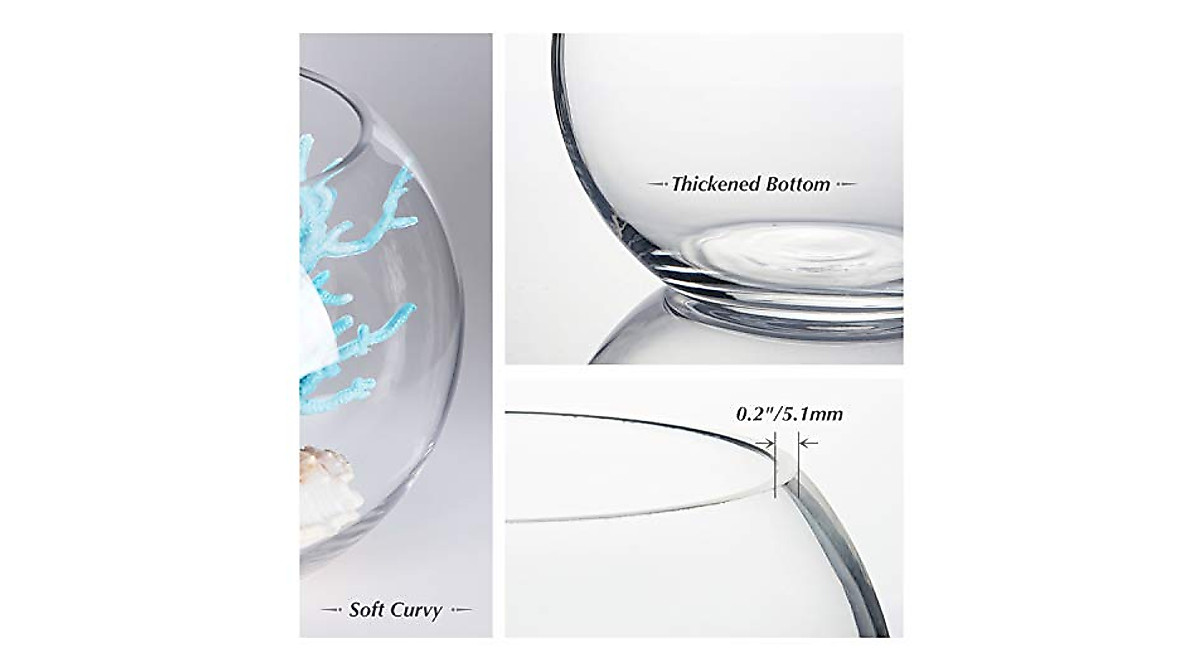 Stylish WGV Bowl Glass Vase for Home Decor
