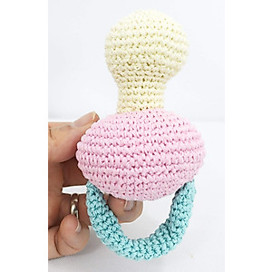 DOGO 100 Dog Teeth Cleaning Cotton Crochet Squeaky Dog Toy for Small Dogs - Pacifier