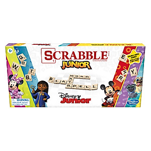 Hasbro Gaming Scrabble Junior: Disney Junior Edition Board Game for Kids | Double -Sided Game Board | Matching Word Game | Back to School Gifts | Ages 5+ (Amazon Exclusive)