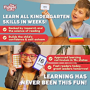 The Fidget Game Kindergarten Learning Bundle - Learn to Read in Weeks, Master 500 Flash Cards - High-Frequency Dolch Sight Words, Numbers, Addition & Subtraction & Shapes - for Pre-K to Grade 3