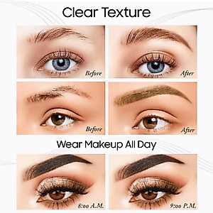 Eyebrow Pencil Eyebrow Microblading Pen - Eyebrow Makeup Micro 4 Point Brow Pen Lift & Snatch Makeup Pen Long-Lasting Waterproof Brow Pen, Creating Natural Looking Brows Effortlessly (02 Dark Brown)