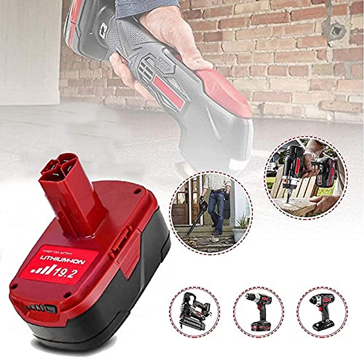 Upgraded 2 Pack 6000mAh 19.2V C3 Replacement Battery Compatible with Craftsman 19.2 Volt Battery Lithium-ion XCP DieHard 315.115410 315.11485 130279005 1323903 120235021 11375 11376 Cordless Tools