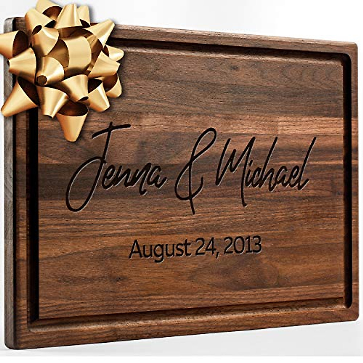 Personalized Walnut Cutting Board with Coasters, Mineral Oil and Gift Wrap Available - Customize Your Own Chopping Board Made in USA (Design 16, 3. Walnut 17"x11")