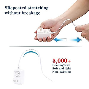 Snugapuppy Swing Power Cord Replacement for Fisher Price/Ingenuity Swing,Wall Adapter for Portable Baby Swing Cord,6V AC Adapter for Baby Swing,10FT Charger Cable,White