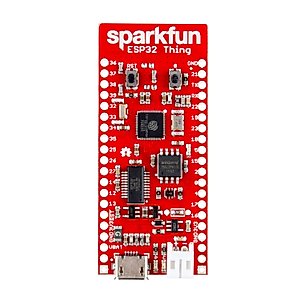 SparkFun ESP32 Thing Developement Board WiFi & microcontroller Compatible with Bluetooth for IoT & prototyping Projects w/Integrated LiPo Battery Charger 4MB Flash Memory 3 to 3.6V Operating Range