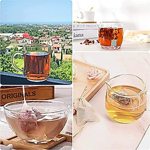 LANSKLBD - 200 Pcs Disposable Tea Bags for Loose Leaf Tea, Tea Filter Bags for Loose Tea, Wood Pulp Material, Empty Tea Bags (2.36 x 3.15 Inch))