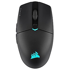 Corsair KATAR Elite Wireless Gaming Mouse - Ultra Lightweight, Marksman 26,000 DPI Optical Sensor, Sub-1ms Slipstream Wireless Connection, Up to 110 Hours of Rechargeable Battery Life - Black