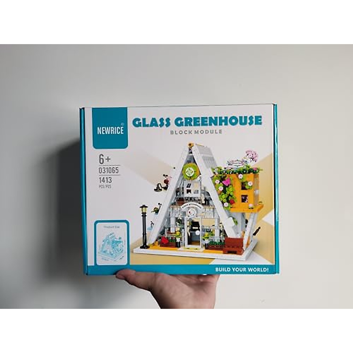 Flower House Architecture Building Set with LED Light,City Flower Store Model Kit,Building Blocks Toy for 15+ Age Teen,Adult (1593 Pieces)