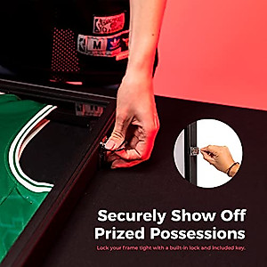 Jersey Frame Display Case – Sports Jersey Display Frame with 98% UV Protection for Football, Baseball, Basketball, Hockey, Soccer, Uniform & T-Shirt