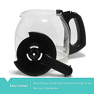 2-PACK Replacement Carafe Lid For Mr. Coffee 12 Cup Glass Coffee Carafe Pot, Part# 112435001000