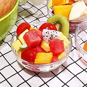 SZUAH 3.5 Inch Small Glass Bowls 12 Pack Prep Bowls Serving Bowls 4.5 OZ Microwavable Stackable Clear Glass Bowls for Kitchen, Dessert, Dips, Nut and Candy Dishes, Dishwasher Safe