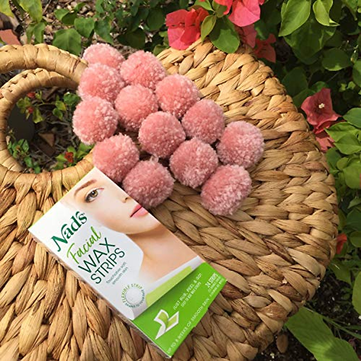 Nad's Facial Wax Strips - Facial Hair Removal for Women - Waxing Kit With 48 Face Wax Strips + 8 Calming Oil Wipes + Skin Protection Powder