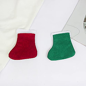12Pcs Christmas Sock Cutlery Bag Lovely Mini Tableware Cover Chic Storage Pocket Decor for Celebration Party