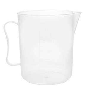 UEETEK Measuring Cup 500ml Plastic Graduated Cup : Lab Measuring Cup with Handle - Liquid Measuring Cups Measurement Beaker for Laboratory Science Experiments