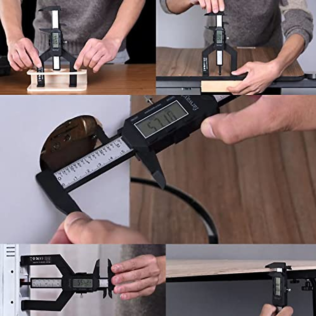 Digital Height Gauge Vernier Caliper - 2-in-1 Measuring Tool with Inch/Metric/Fraction Conversion, Large LCD Screen, 0-3 Inch/0-80mm Range, and Auto-Off Feature for Precision Measurements