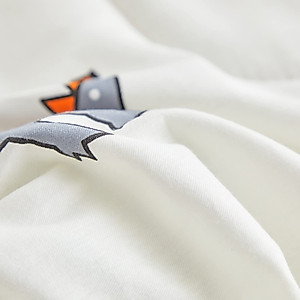 Cotton 4 Pieces Floral Toddler Bedding Set 4 pc Pink Flowers Toddler Bed Set with Includes Adorable Quilted White Comforter,Pink Plaid Fitted Sheet, Top Sheet, and Pillow Case