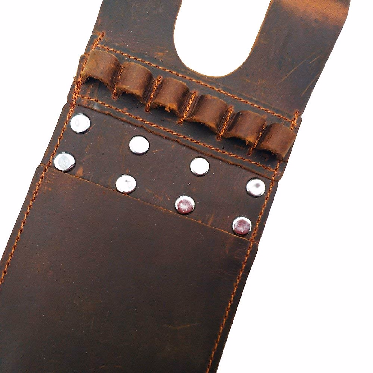 AMEYXGS Archery Pocket Arrow Quiver Leather Arrow Holder Portable Arrow Training Carrier Bag for Shooting Hunting Accessory (brown)