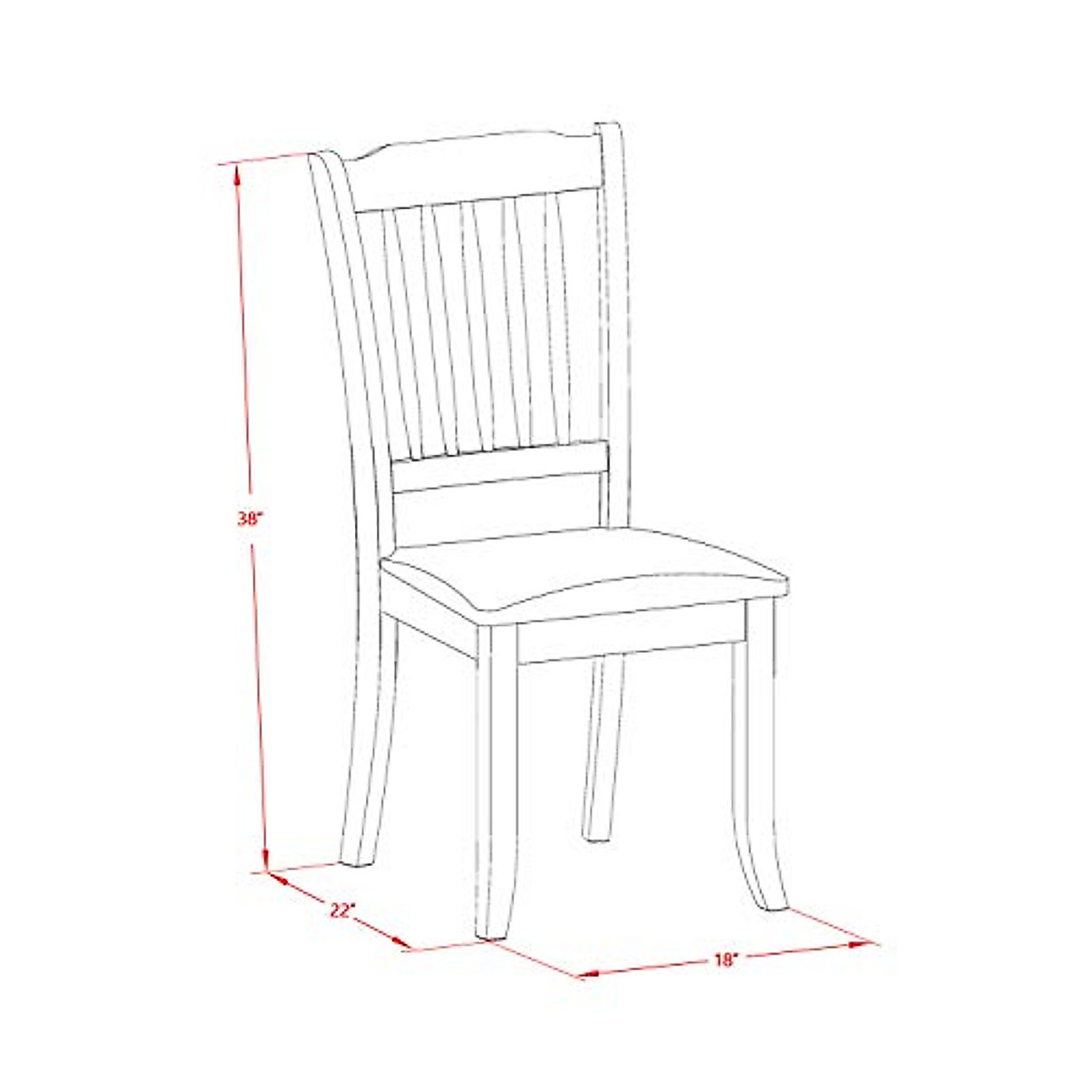 East West Furniture DODA9-MAH-C