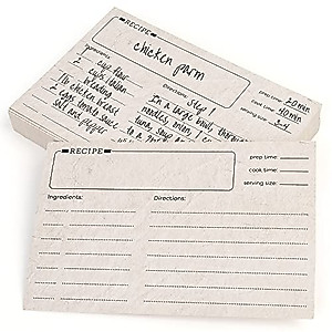 LotFancy Recipe Cards, 4x6 Inch, 60 Count, Double Sided, Blank Recipe Cardstock, Vintage Recipe Index Cards