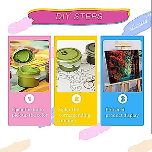 FILASLFT Paint by Number for Adults, Forest Path Paint by Numbers for Adults Beginner, Maple Leaf Painting by Number DIY Landscape Painting,Perfect for Home Wall Decoration 16x20 Inch.