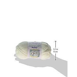 Bernat 16303535008 Baby Solid Yarn -Gauge - 1.7 oz - Antique White - Machine Wash & Dry for Crochet, Knitting & Crafting (Pack of 2)