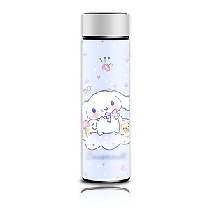 G-Ahora Anime Water Bottle,Anime Water Bottle Cup,Smart Temp Display Reusable Water Bottle 500ml (Cinnamo)