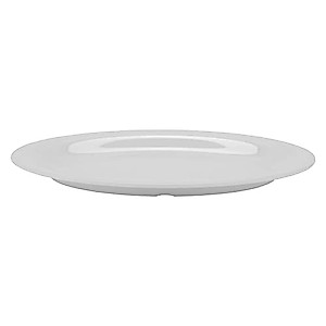 G.E.T. OP-120-DW Melamine Oval Serving Platter / Dinner Plate, 12" x 9", Diamond White (Set of 12)
