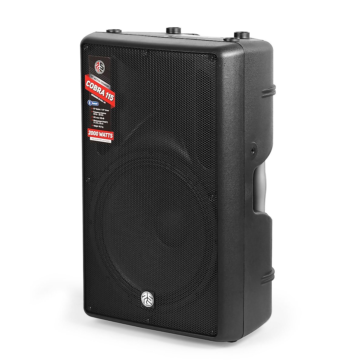 PSG AUDIO Cobra 115 Professional Active Speaker 2000 Watts with Bluetooth PA Speaker, 2-Channel Mixer with DSP Control, Ideal for Musicians, Churches, DJs. (Designed in USA) Support US Business