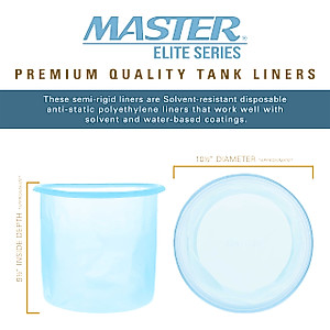 Master Elite 2.8 Gallon Paint Pressure Pot Tank Liners, Pack of 48 - Disposable Liners that Fit Most 2.5 to 2.8 Gallon Tanks, TCP Global Models - Keep Coating Tank Clean