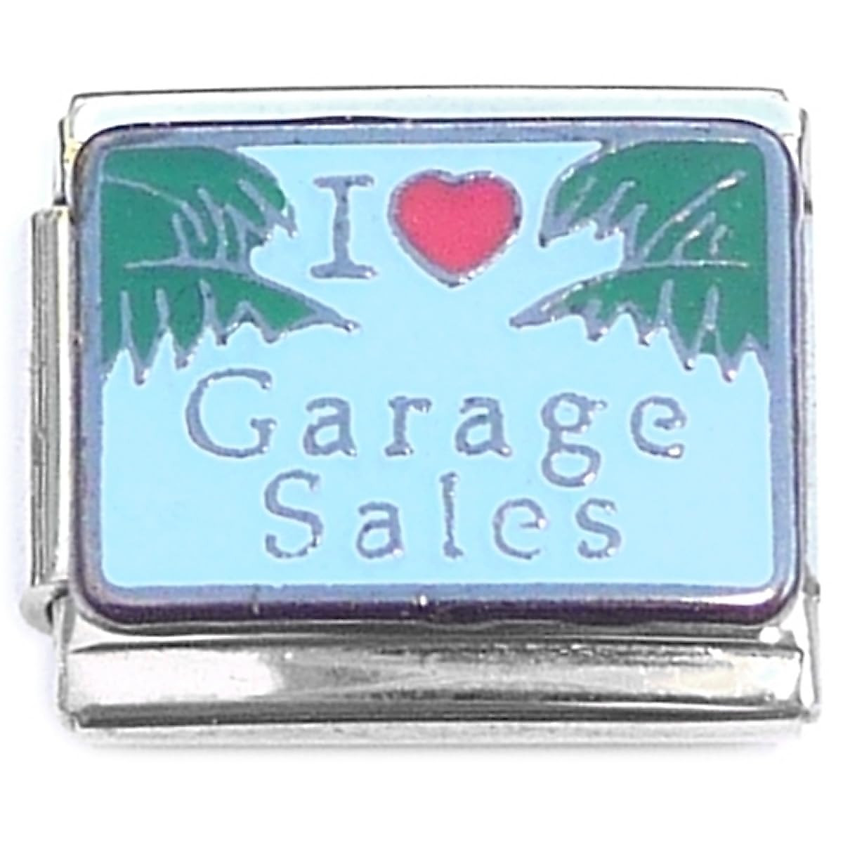 I Love Garage Sales Italian Charm