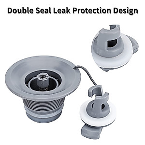 Acouto Boat Air Valve PVC Inflatable Boat Air Valve Replacement Air Gas Valve Pontoon Boat Inflation Valve Replacement Gray for Inflatable Boat Dinghy Kayak Canoe