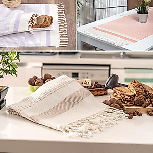 Ruvy Home Basics Turkish Hand Towels for Bathroom Set of 2 | 18"x40", Cotton | Bathroom Hand Towels & Decorative Hand Towels for Bathroom, Kitchen Towels, Dishcloth, Tea, Yoga, Face, Gym - Light Grey