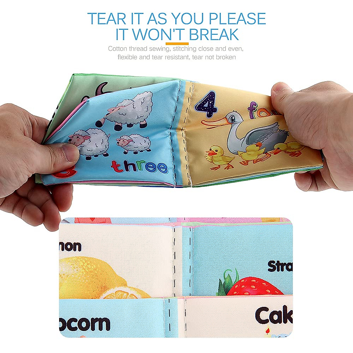 Koo-dib Baby Books, Soft Baby Book,Cloth Baby Books,Baby Books 0-6 Months, Cloth Baby Books,Infant Books,Soft Books for Babies,Best Baby Books, Pack of 6 Books for Baby,Size: 4x4 inch,Soft Baby Book