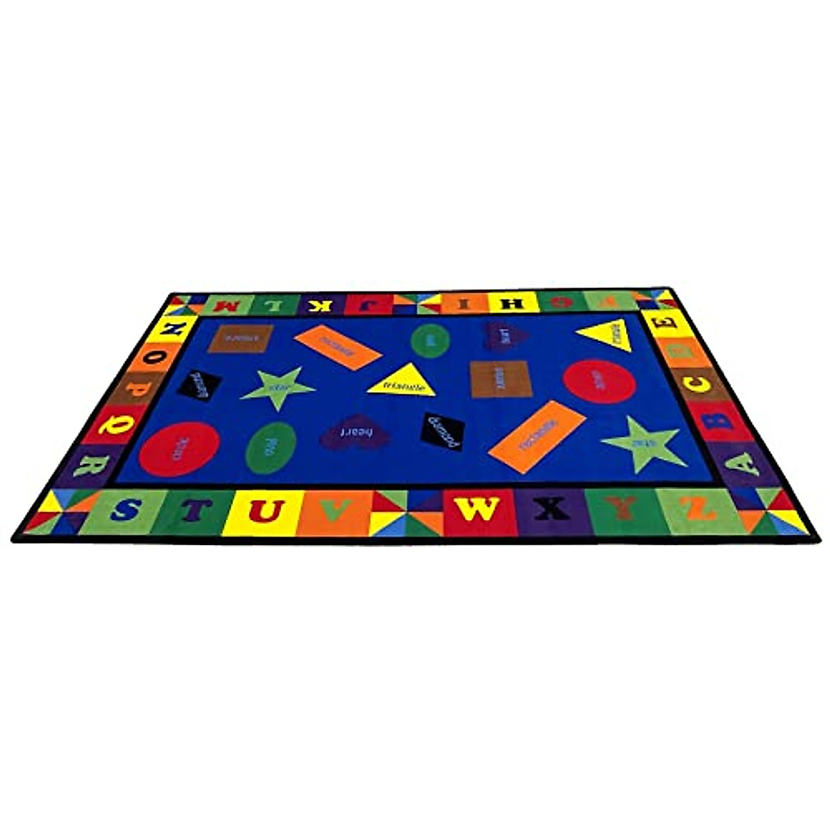 KidCarpet.com Colorful Shapes Preschool Rug with Bright Colors, 6' x 8'6" Rectangle