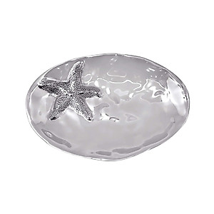 MARIPOSA STARFISH SMALL OVAL PLATTER | | BRILLANTE | TABLEWARE | PLATTERS | RECYCLED SANDCAST ALUMINUM | HANDMADE IN MEXICO