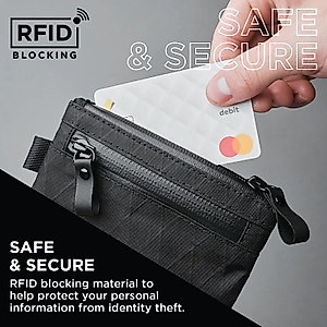 ALPAKA Zip Pouch - Black RFID-Blocking Cash and Card Wallet - Made With Carbon Neutral And Weatherproof Fabrics