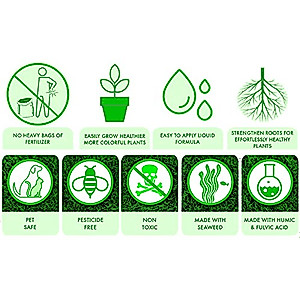 Nature’s Lawn & Garden - Bio-Enhanced 10-8-8 All Purpose Plant Food - Balanced Fertilizer w/Humic & Fulvic Acid, Kelp, Molasses - for Garden, Trees, Shrubs, Houseplants - Non-Toxic, Pet-Safe, 1 Gal