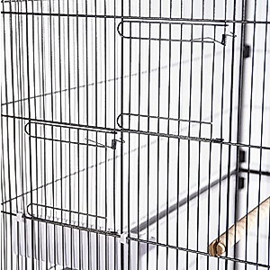 Prevue Hendryx F050 Pet Products Wrought Iron Flight Cage, X-Large, Hammertone Black