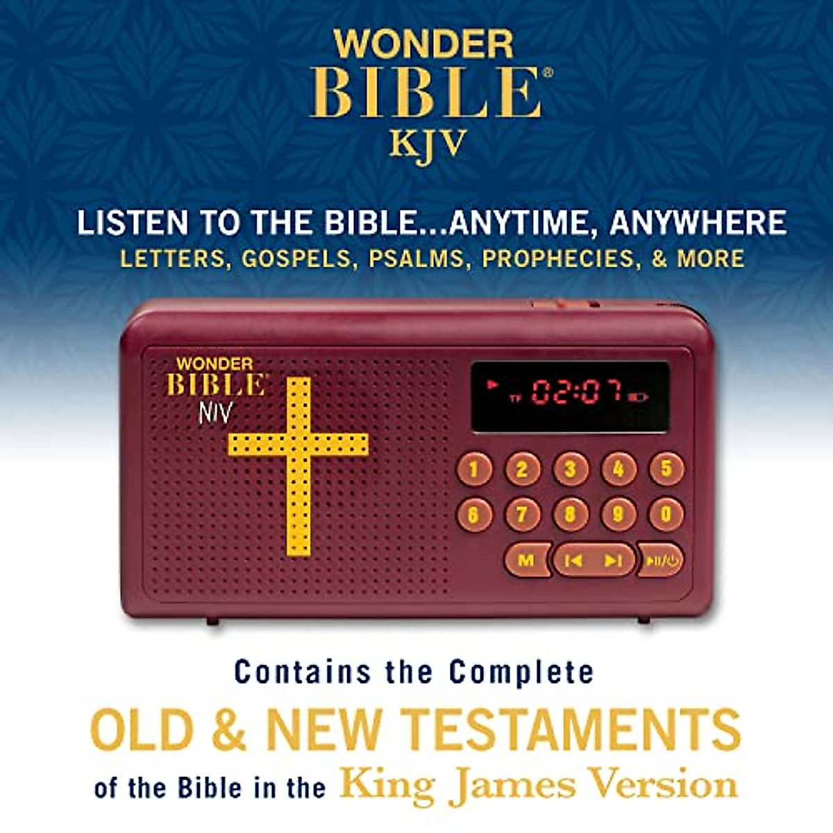Wonder Bible KJV- The Talking Audio Bible Player (King James Version) New & Old Testament, As Seen On TV