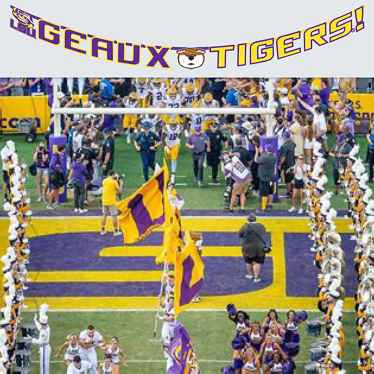 LSU – Geaux Tigers Banner! 8 Ft. long banner is great for Tailgating, Dorm Rooms, Birthday Parties, Graduation. Show your LSU Tiger spirit. by Havercamp