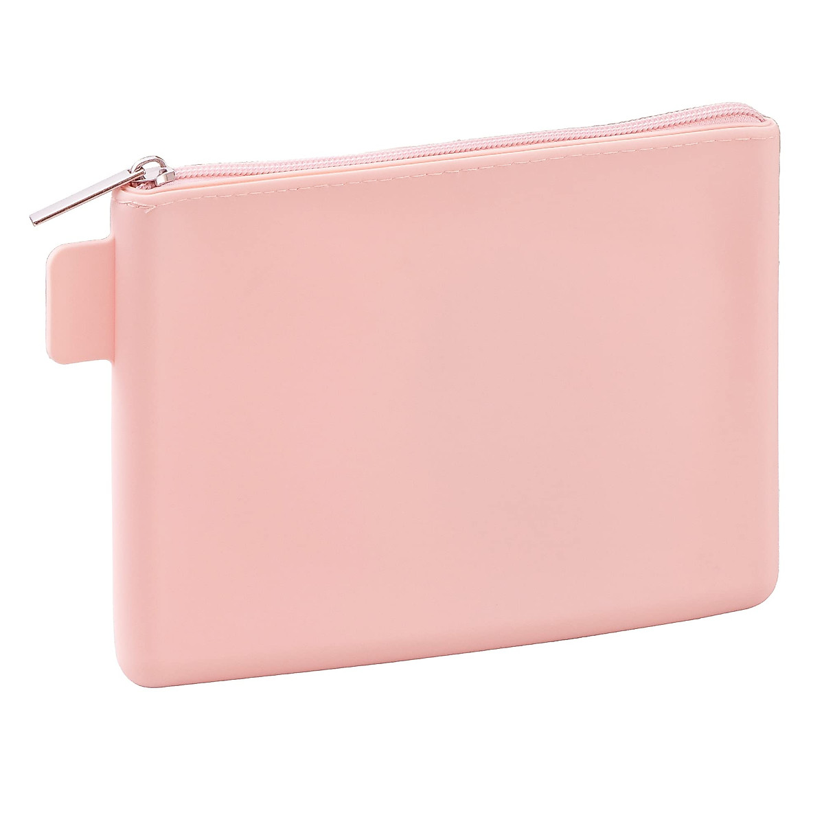 Vorey Silicone Makeup Brush Holder Travel Essentials Portable Zippered Large Capacity Cosmetic Brush Case Makeup Brush Pouch for Women, Pink