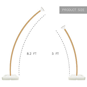 Balloon Arch Kit - Free Bending Shape, Balloon Column Stand Independent Suspended Standing, 12" Water-Filled Base - Ideal for Weddings, Baby Showers, and Birthday Parties (Golden 8.2ft & 5ft)