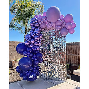 Dark Purple Balloons different sizes 100 Pack 12+10+5 inch Deep Hot Purple Balloon for Wedding Birthday Baby Shower Birthday Party Halloween Decorations