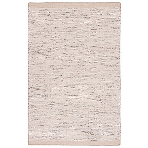 Safavieh Vermont Collection Accent Rug - 4' x 6', Beige & Ivory, Handmade Wool, Ideal for High Traffic Areas in Entryway, Living Room, Bedroom (VRM807B)