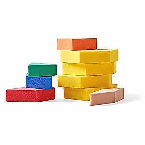 hand2mind Foam Pattern Blocks, Foam Shapes, Geometric Shapes for Kids, Pattern Play, Toddler Pattern Blocks, Shapes for Kindergarten, 3D Shapes Manipulatives, Sorting Math (Set of 250)