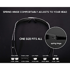 TJUTR Mens Polarized Photochromic Sunglasses Day & Night Driving Glasses Anti Glare | Ideal for Low to Medium Light Condition (Metal Gun/Grey Photochromic Polarized Lens)