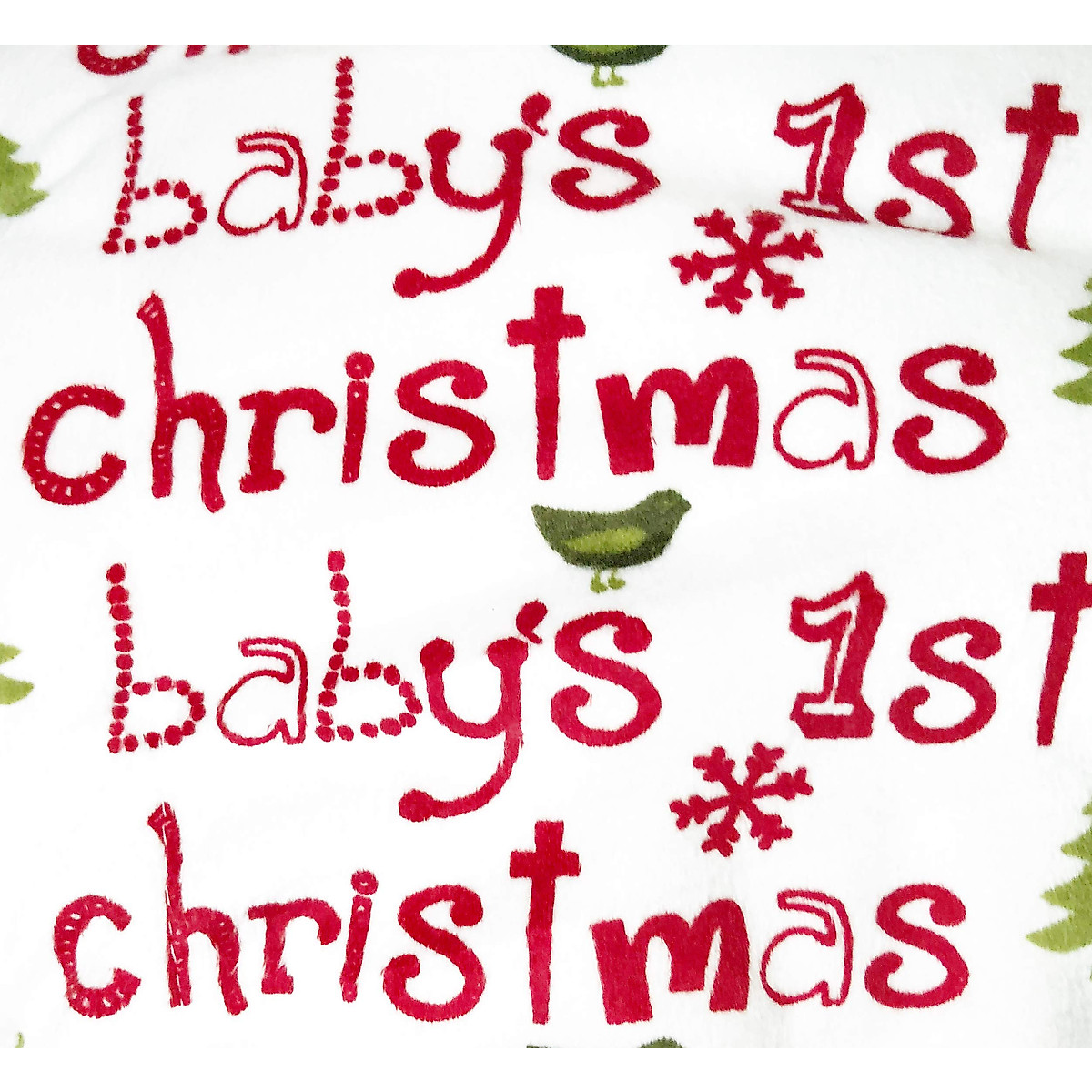 SUAVEC Thro Micromink Decorative Christmas Baby Throw Blanket, 30" x 40" (Baby First Xmas)