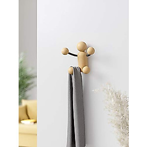 Umbra Woody Wall Hook,Black/Natural