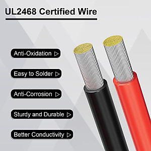 LIOFYN Solar to XT60i Connector Cable 10AWG 2FT Solar Panel Connector to XT60i Charging Cable for RV Portable Power Station Solar Panels