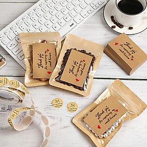 Leelosp 2280 Pcs Christmas Thank You Cards and Stickers Small Business Packaging Supplies Bracelet Jewelry Gloss Thank You for Supporting My Small Business Stuff Essentials(Black, White, Gold, Pink)